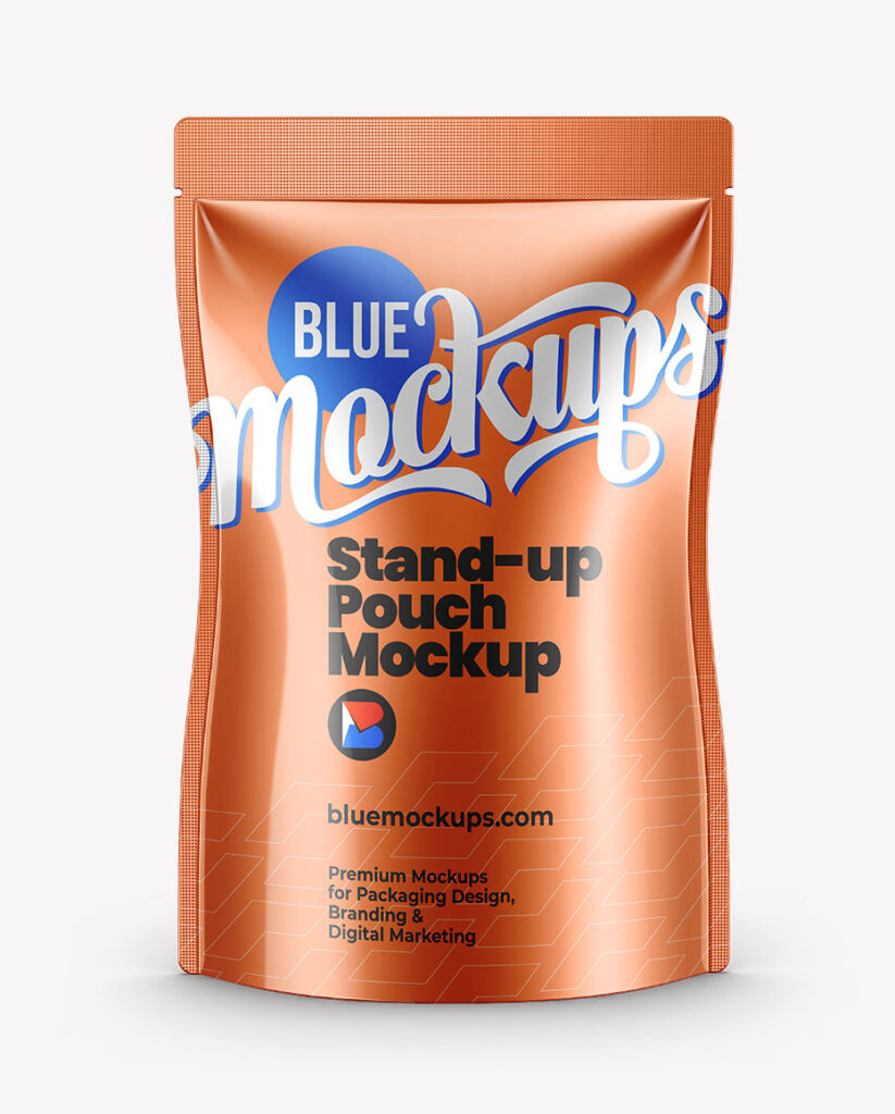 Metallic Papad Bag Mockup | Single Mari – Blue Mockups