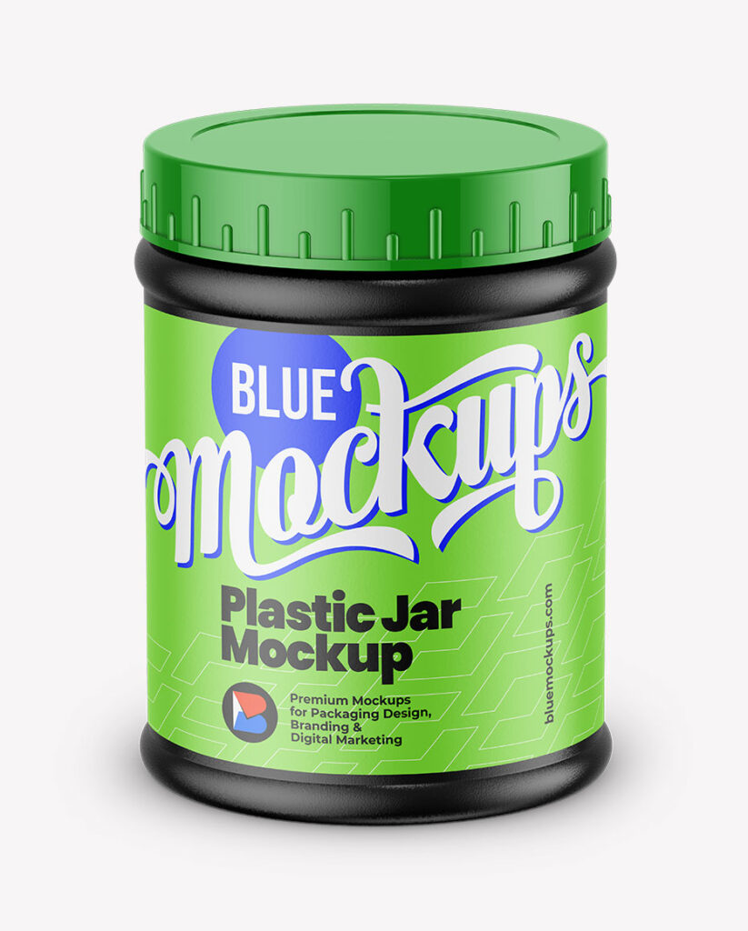 Jam Jar Mockup | Glossy – Blue Mockups