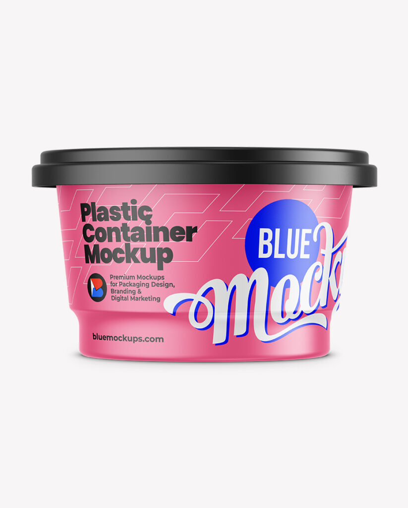 Plastic Container Mockup – Blue Mockups