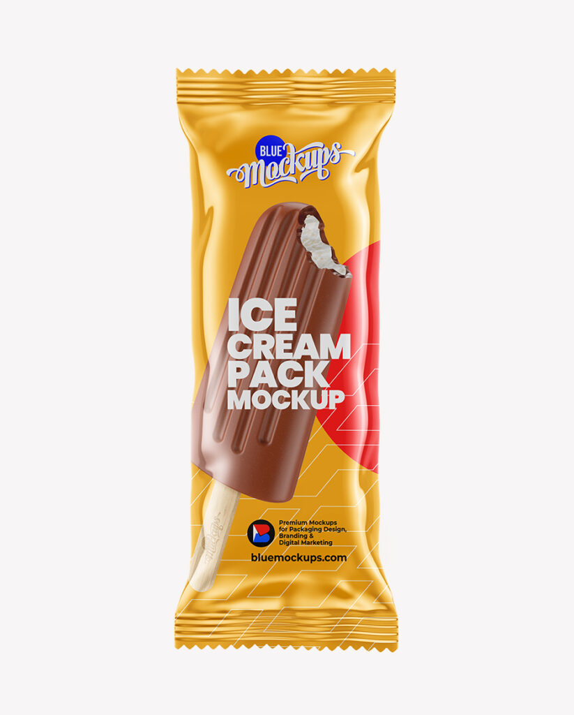 Ice Cream Bar Package Mockup | Chocobar – Blue Mockups