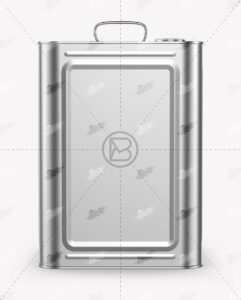 Oil Tin Can Mockup | Front View – Blue Mockups
