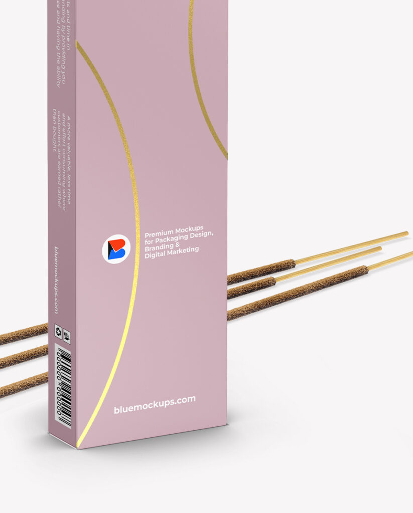 Incense Sticks Package Mockup – Blue Mockups