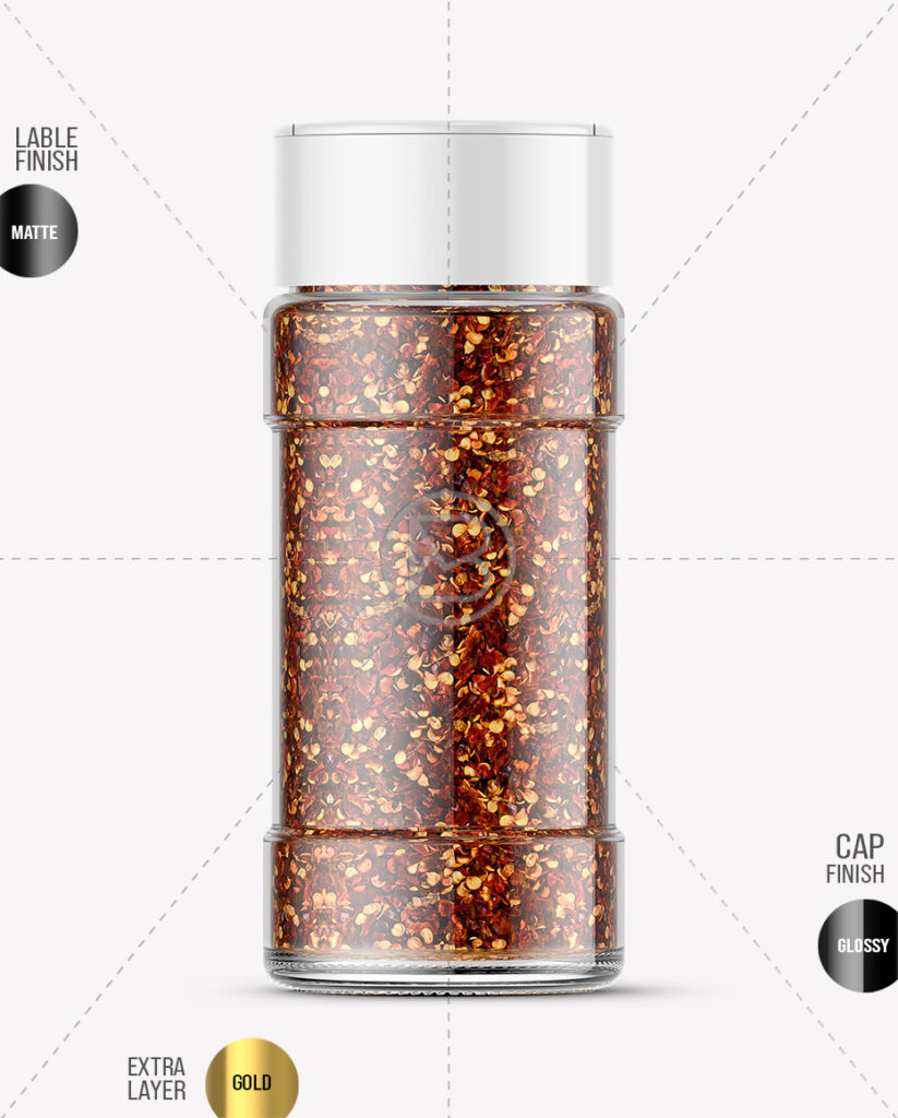 Spice Jar with Chilli Flakes Mockup – Blue Mockups