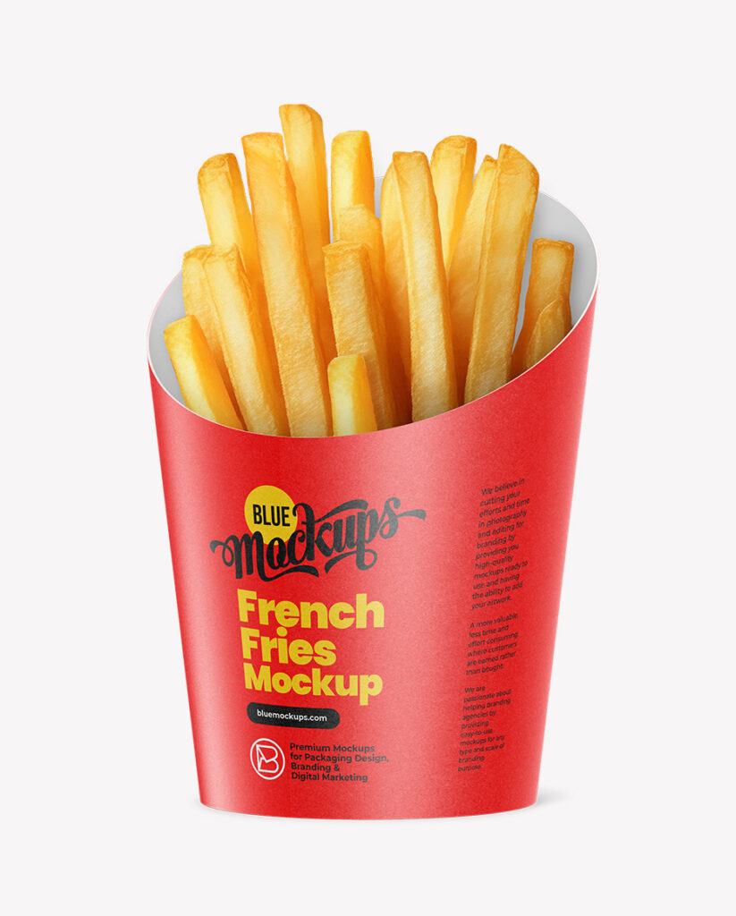 French Fries Mockup | Paper – Blue Mockups