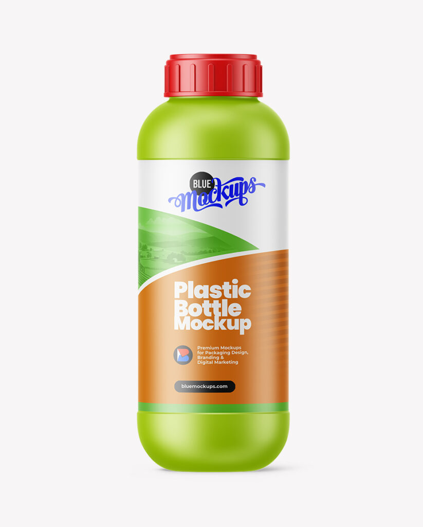 Fertilizer Bottle Mockup | 1000ml – Blue Mockups