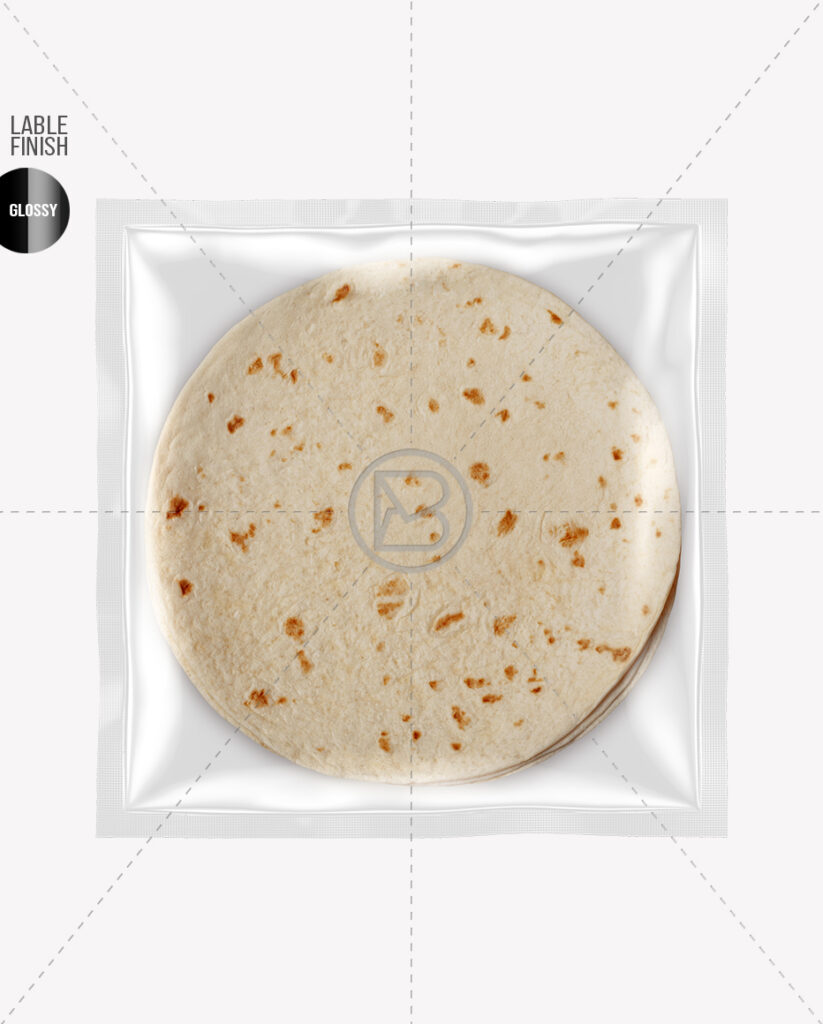 Tortilla Packaging Mockup | Glossy – Blue Mockups